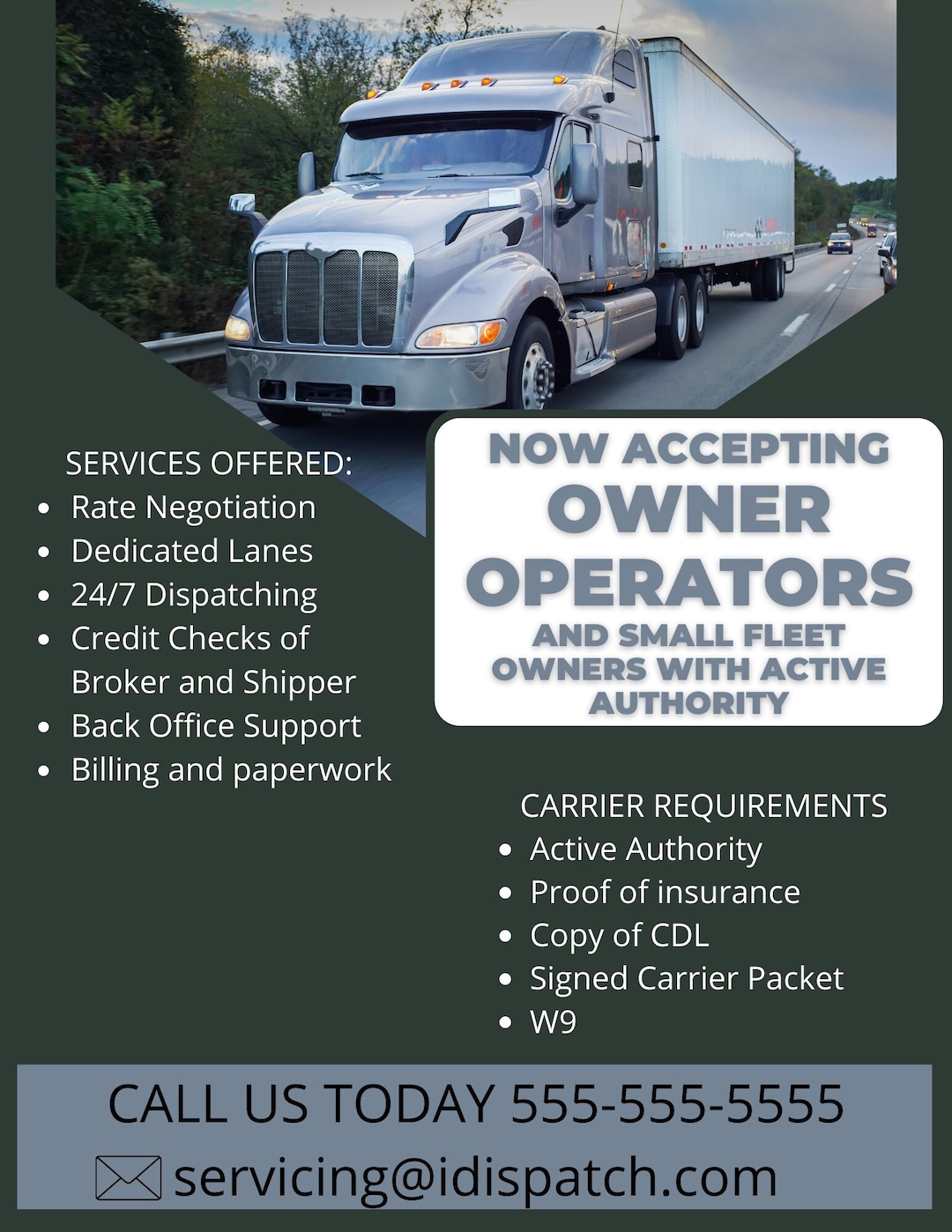 Customizable Freight Dispatcher Flyer - Business Flyer - Etsy