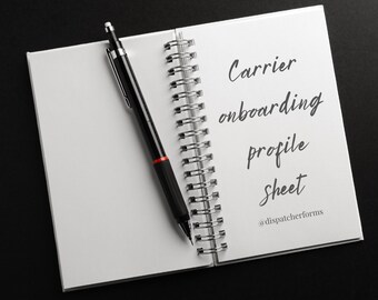 Freight Dispatchers trucking Carrier Profile Sheet - Etsy Canada