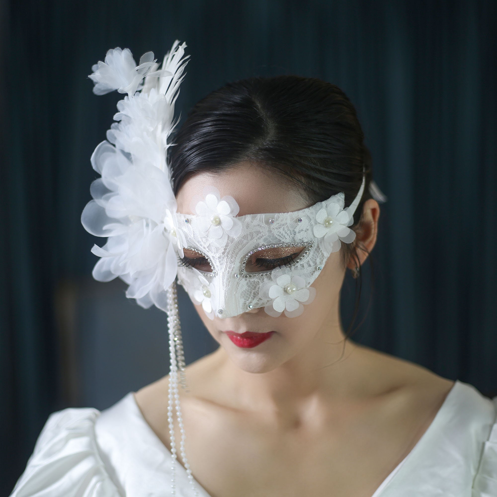 White Masquerade Mask for Womansexy Masquerade - Etsy