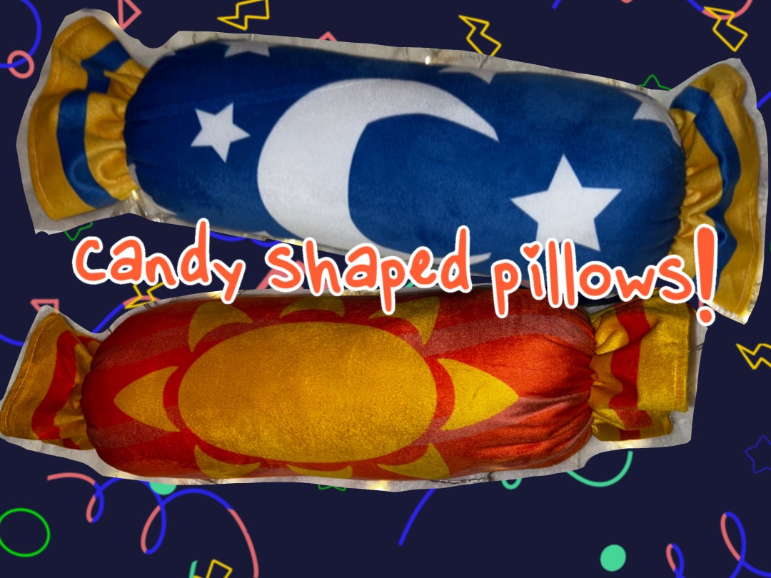 Sunny/moon Candy Shaped Pillows - Etsy