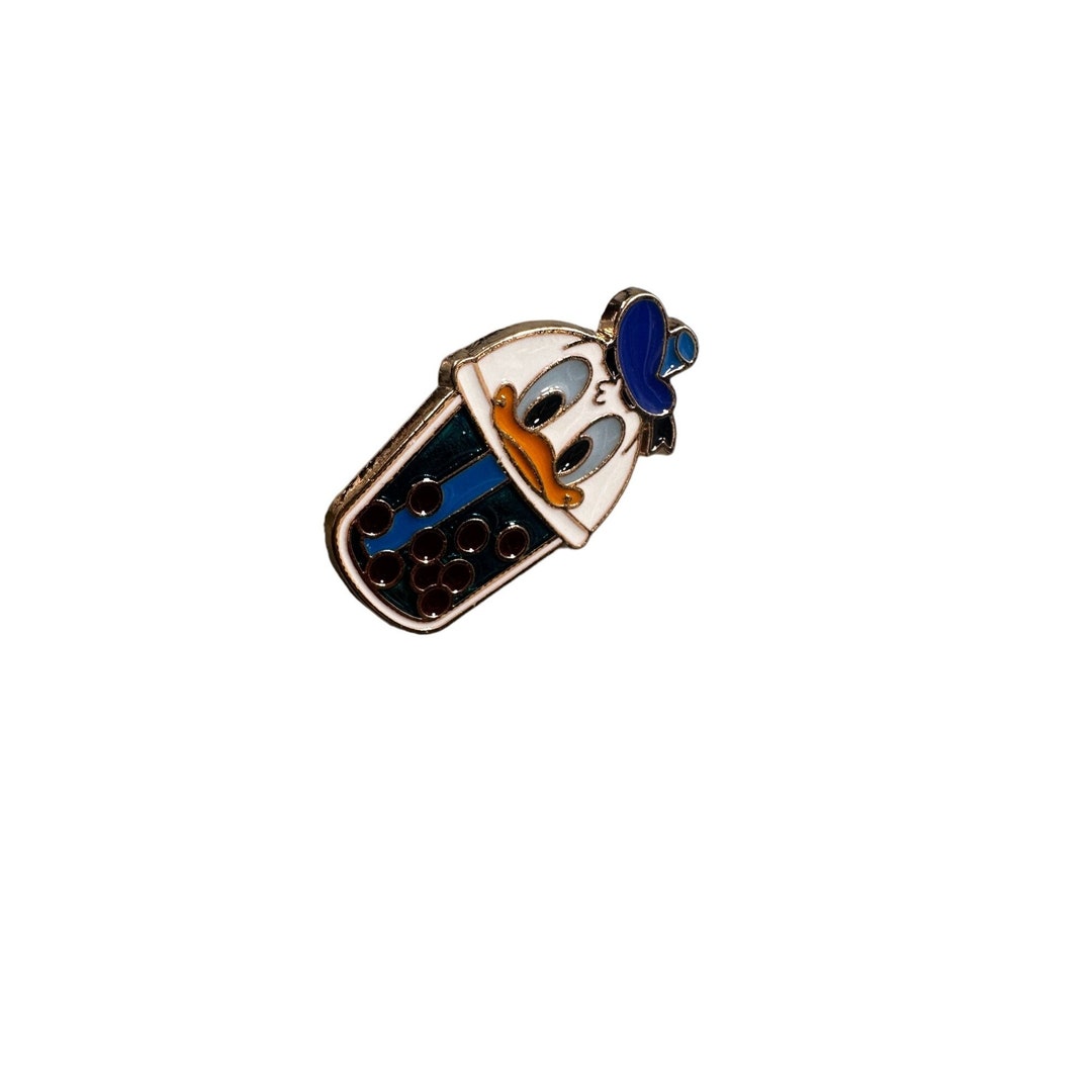 Donald Duck Lapel Pin Boba Tea Hat Straw Jewelry Brooch Badge ...