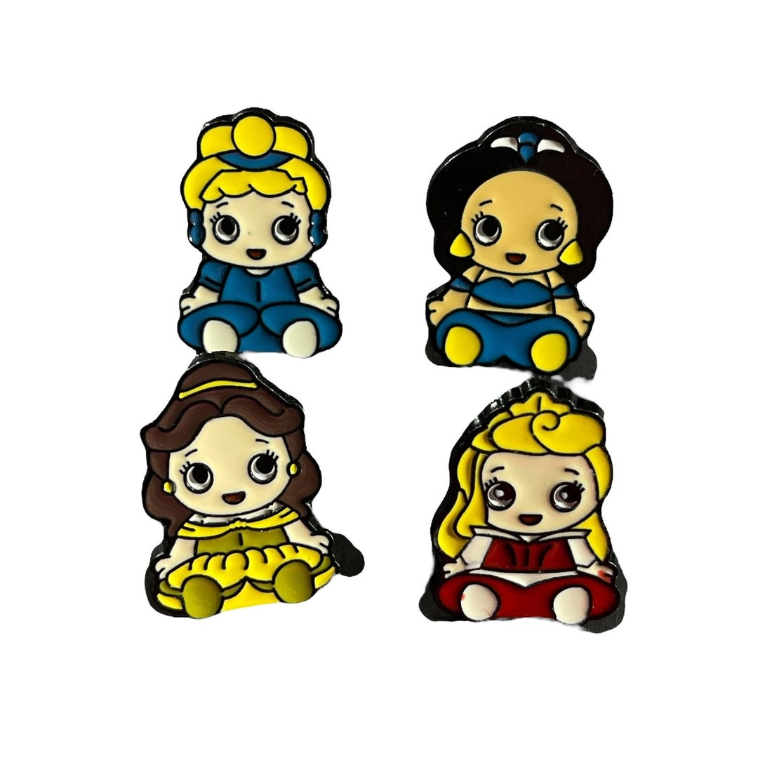 Princess Cinderella Belle Lapel Pin Jasmine Aurora Baby Brooch Badge ...