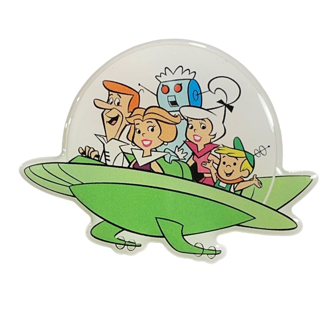 George Jetson Spaceship Lapel Pin Flying Saucer Cartoon Anime Badge ...