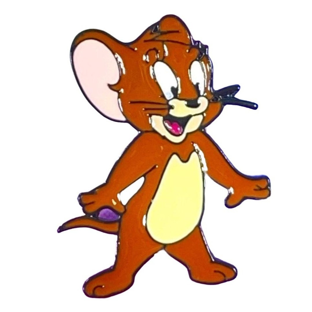 Jerry Mouse Lapel Pin Animal Cartoon Tom Jerry Inspired Rat Enamel ...