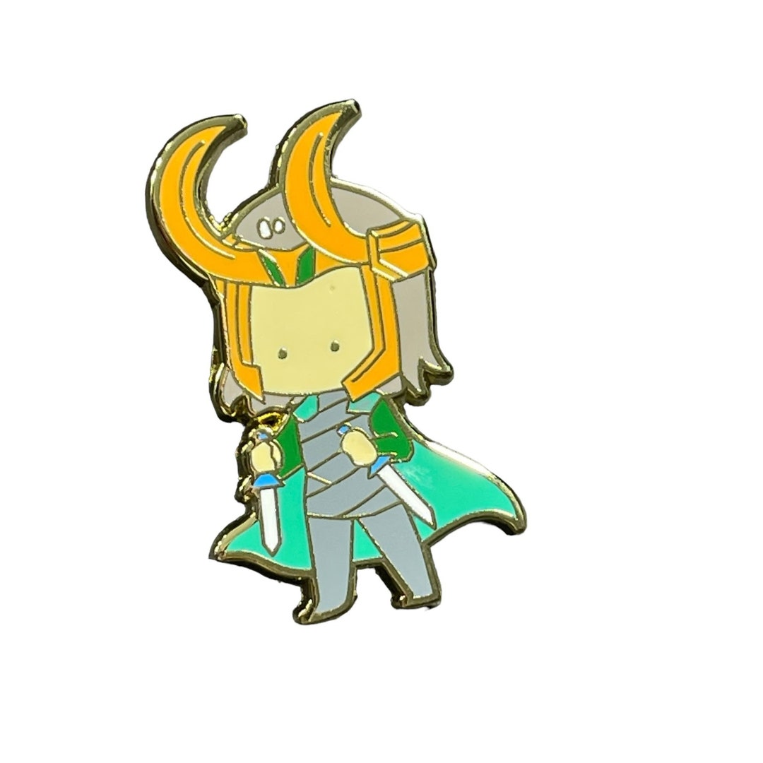 Loki Villain Lapel Pin Avengers Crown Thor King Brooch Pin Accessories ...