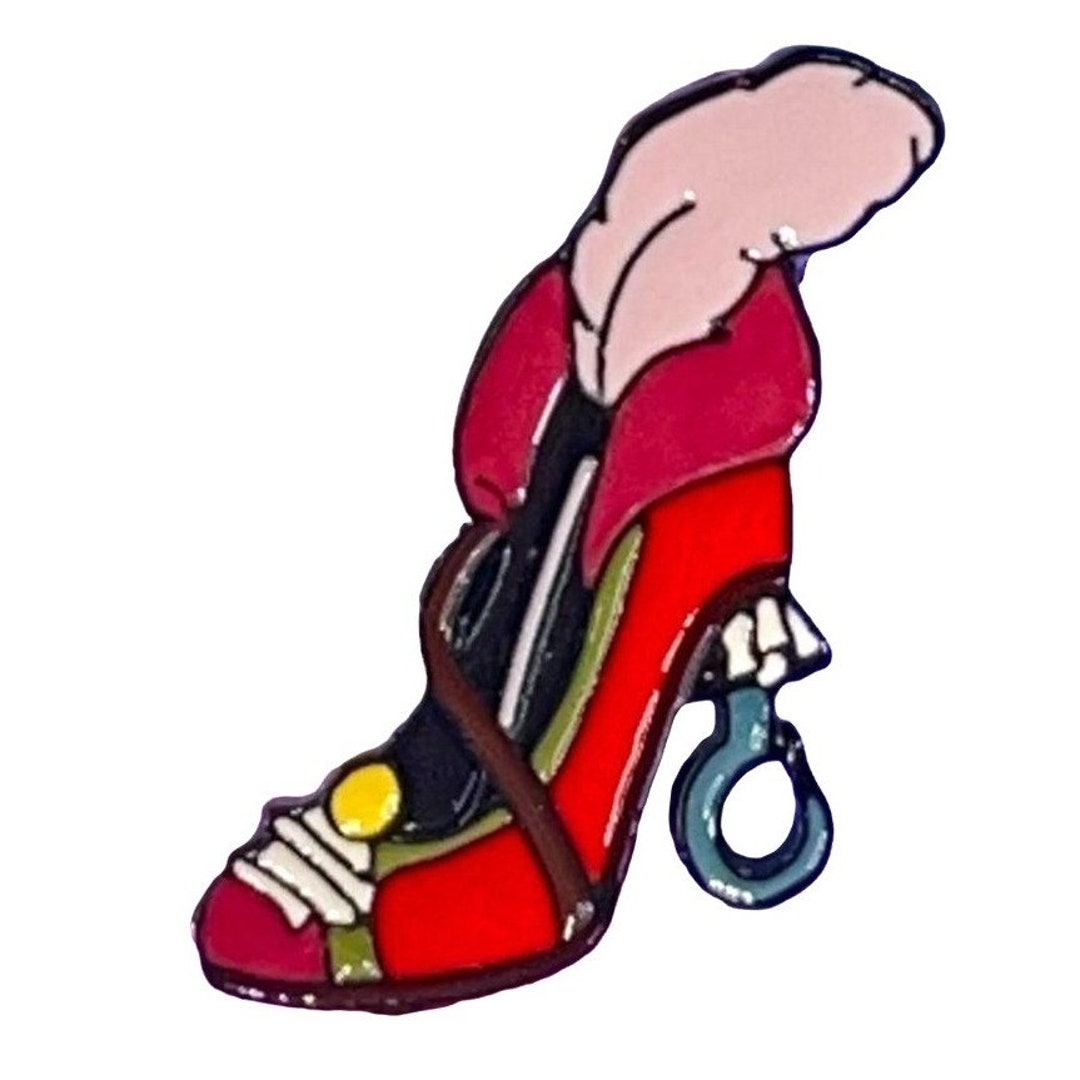 Captain Hook Lapel Pin Peter Pan Villain Red Shoe Feather - Etsy