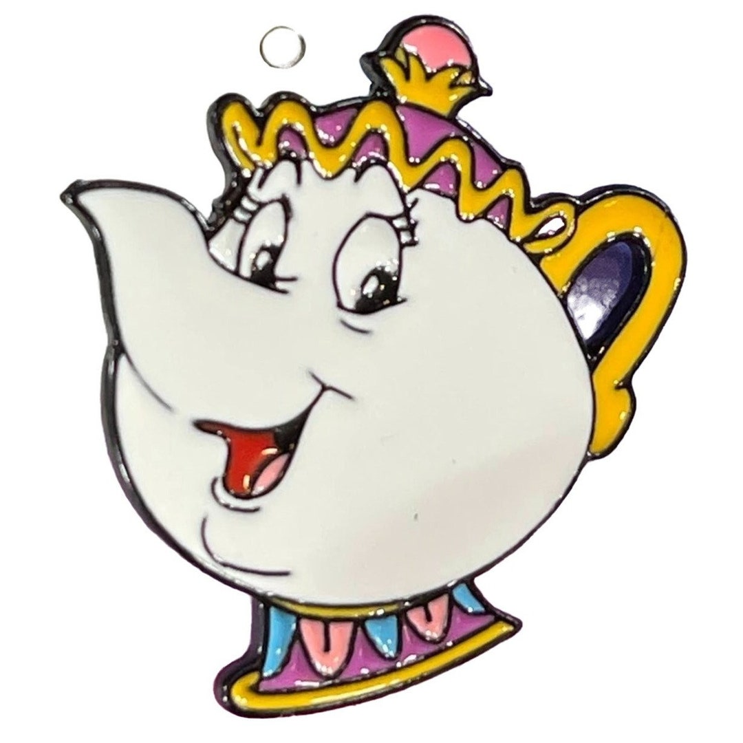 Mrs Potts Teapot Lapel Pin Beauty Beast Princess Belle Brooch Enamel ...