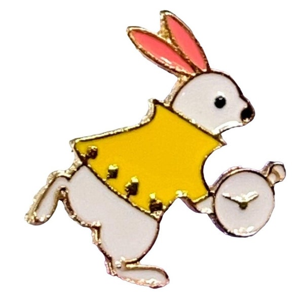 White Rabbit Pin - Etsy