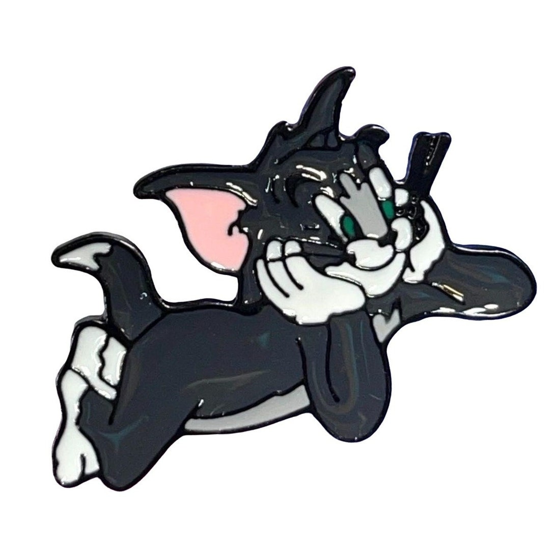 Tom Jerry Cat Mouse Lapel Pin Kitty Enamel Brooch Accessories - Etsy
