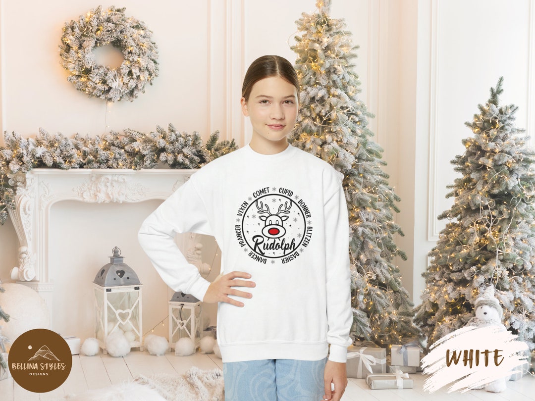 Rudolph the Red Nosed Reindeer Christmas Sweatshirt, Youth Christmas ...