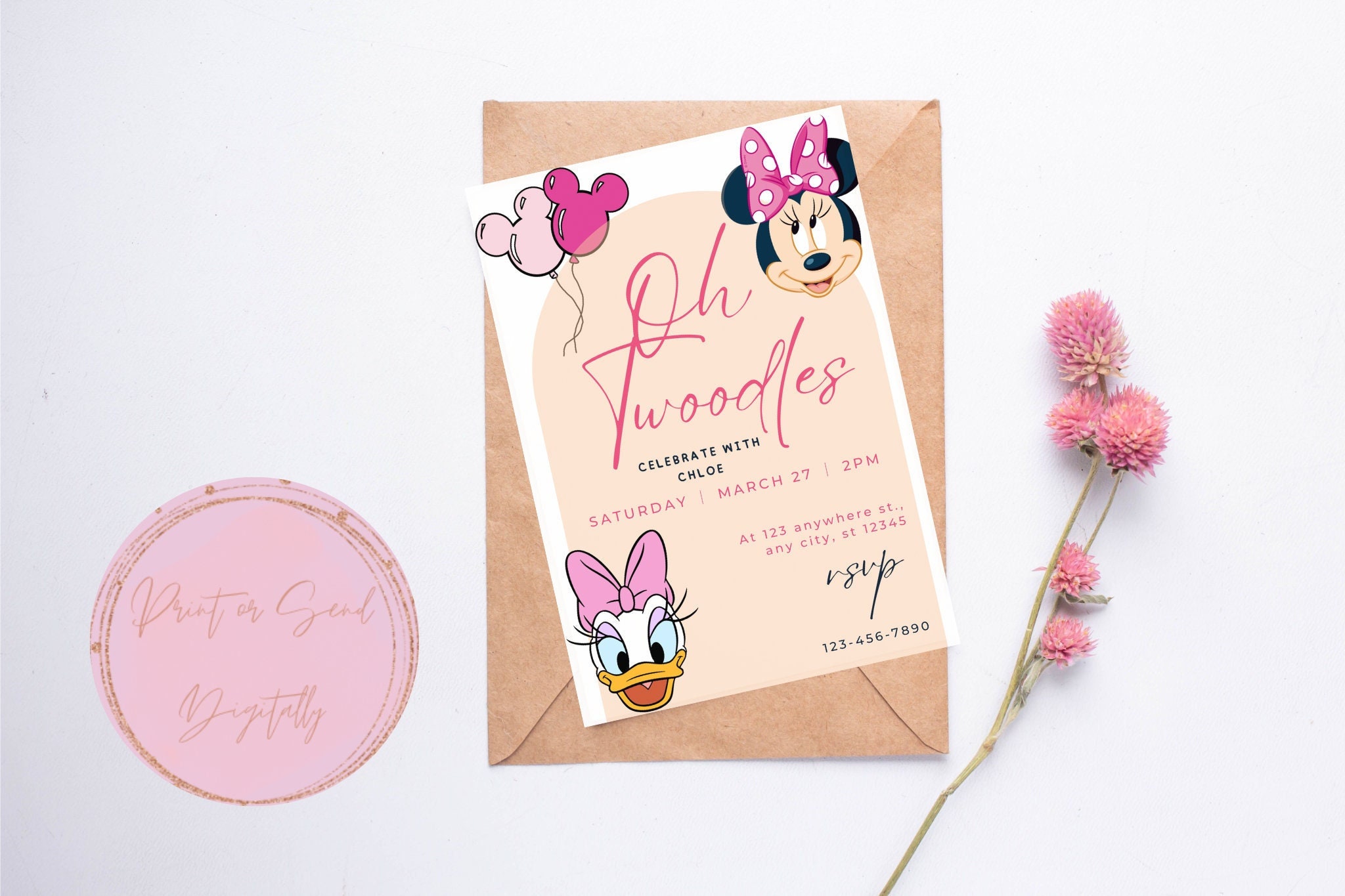 Oh Twoodles Birthday Invitation - Etsy