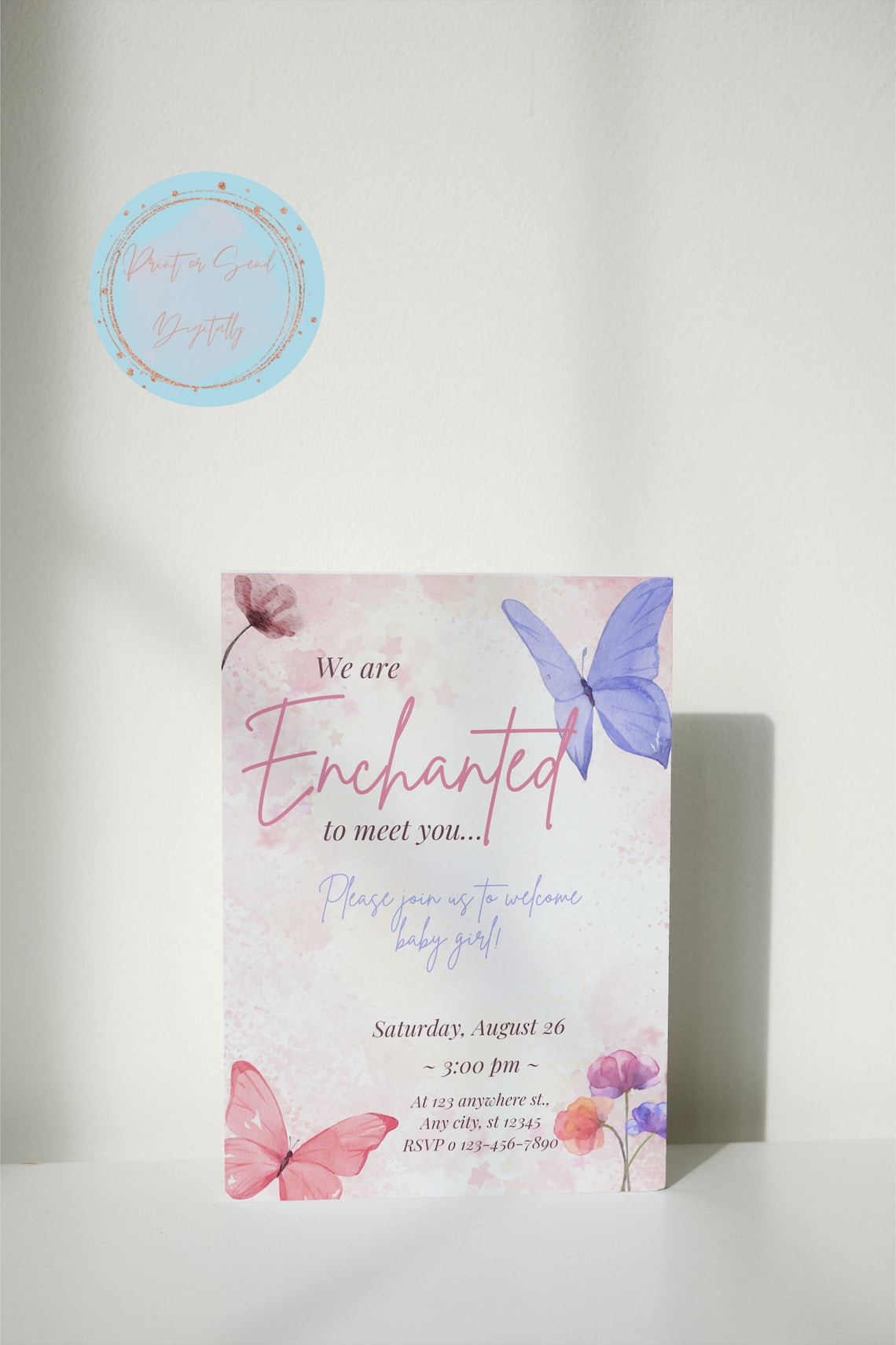 We Are Enchanted to Meet You Baby Shower Invitation - Etsy