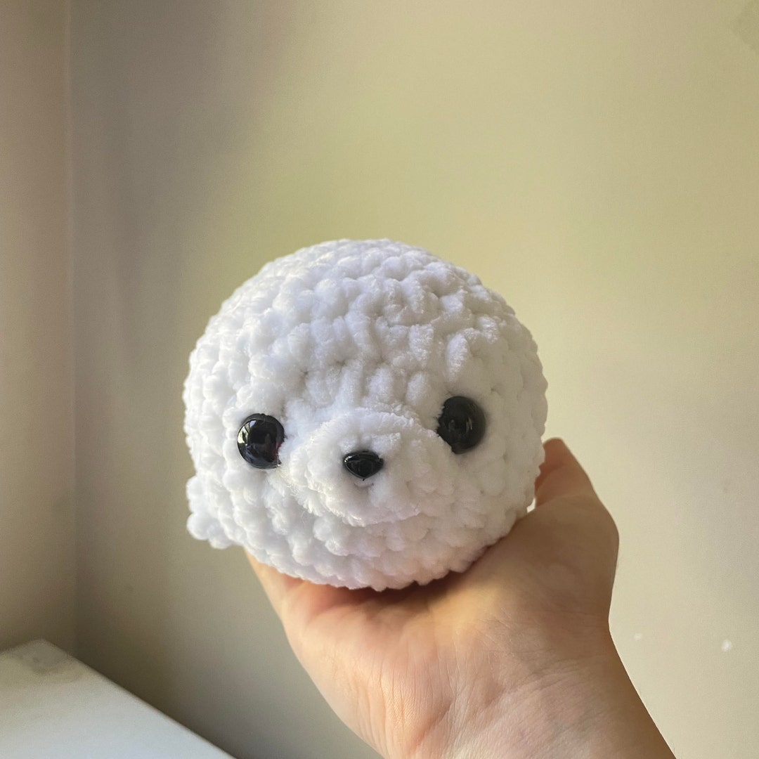 Crochet Baby Seal Plushie | Cute Amigurumi Toy Stuffed Animal Gift for ...