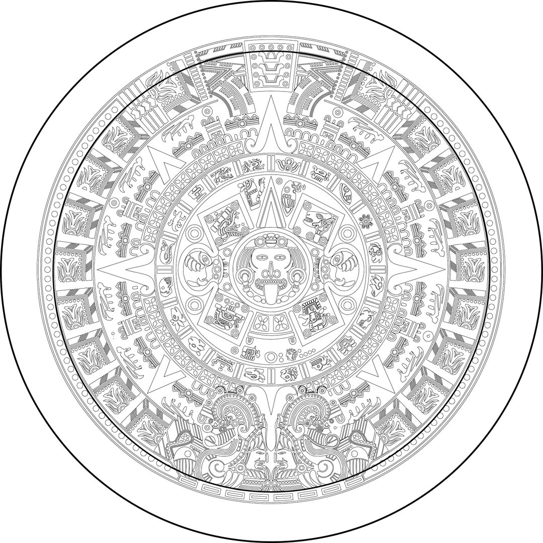 Aztec Calendar SVG, and GCODE (CNC or Laser Engraving) - Etsy