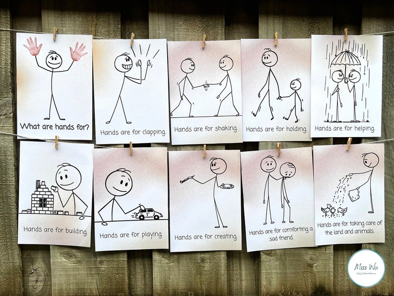 Hands Are For...classroom Poster and Cards Set, Behaviour Management ...