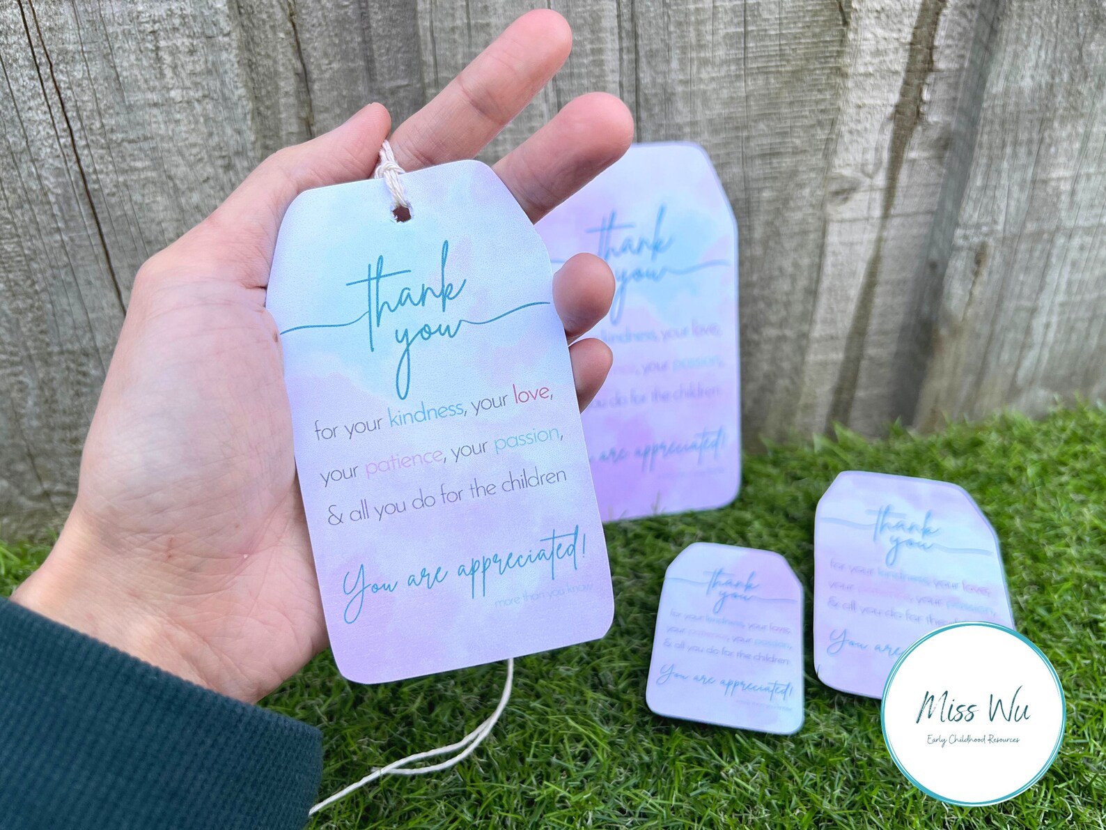 Early Childhood Educators' Day Gift Tag, Thank You Gift Tag, Teacher ...