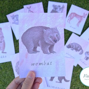Australian Animals Flashcards, Montessori Cards, Australian Wildlife ...