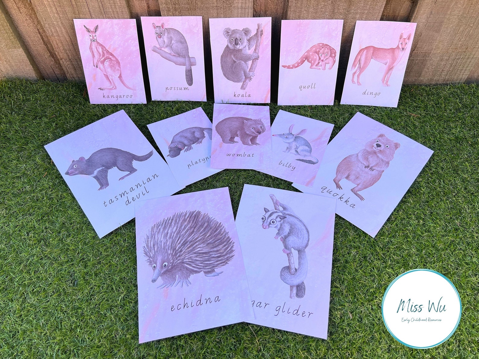 Australian Animals Flashcards, Montessori Cards, Australian Wildlife ...