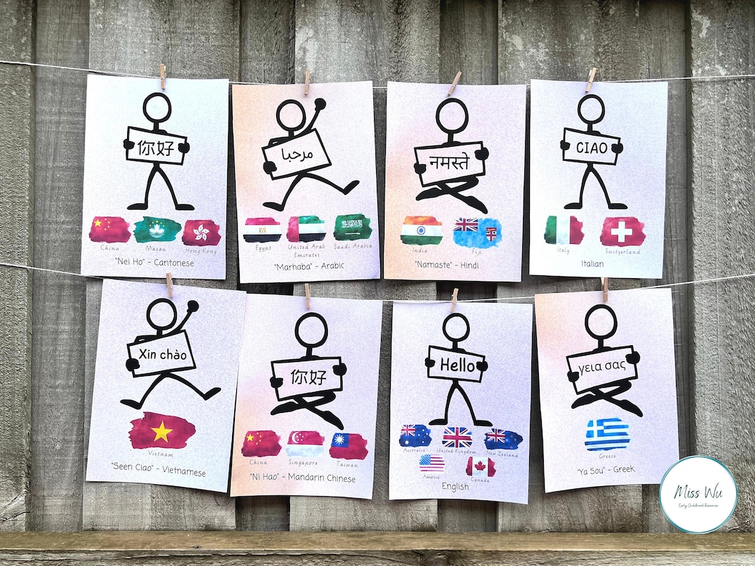 Hello Around the World Cards, Harmony Week 2025, Multicultural ...