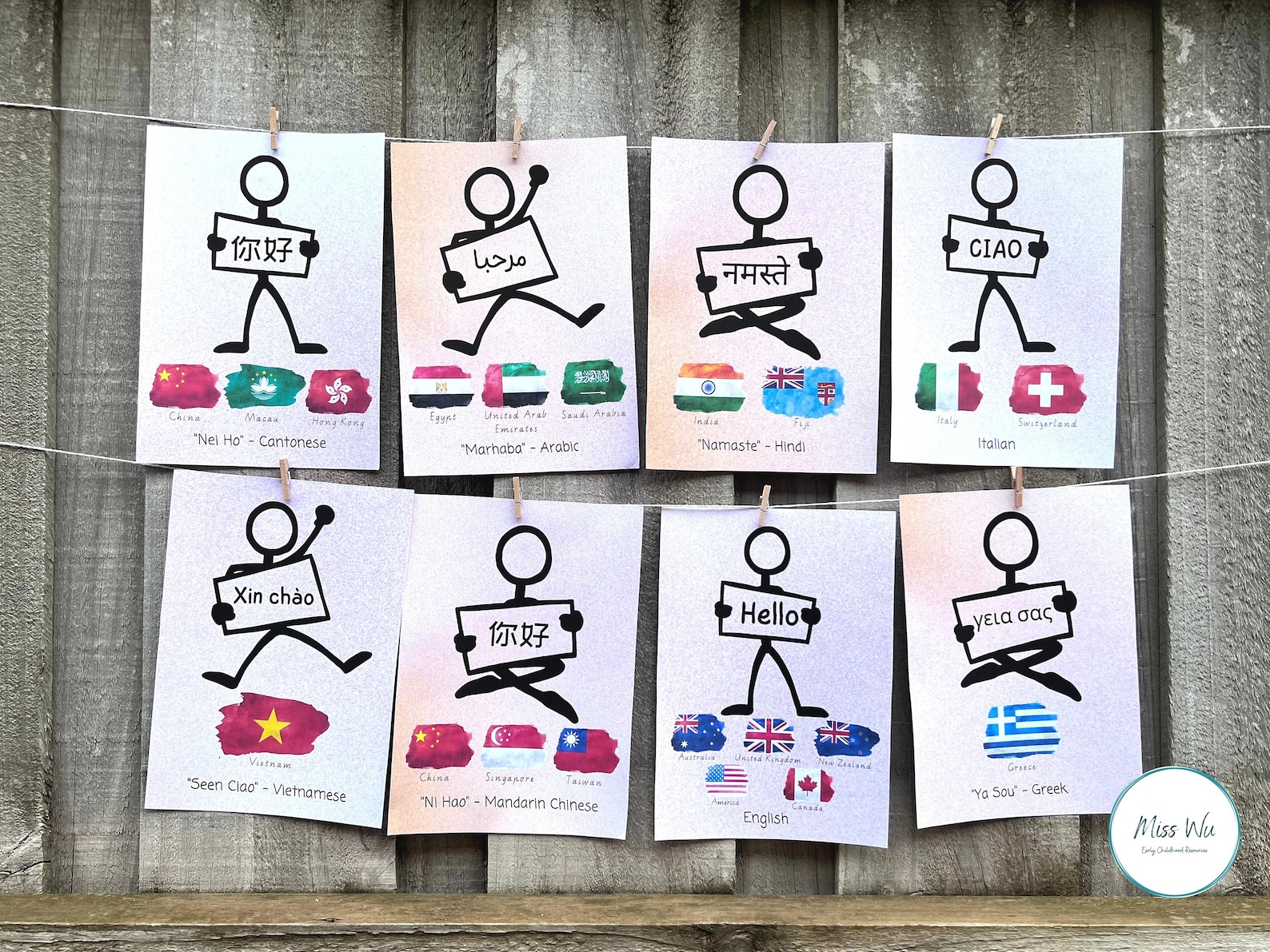 Hello Around the World Cards, Harmony Week 2025, Multicultural ...