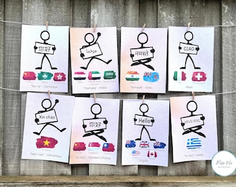 Hello Around the World Flashcards | Multicultural Language Resources ...