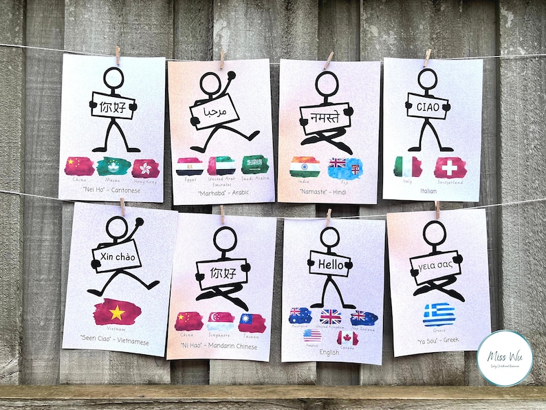 Hello Around the World Cards, Harmony Week 2025, Multicultural ...