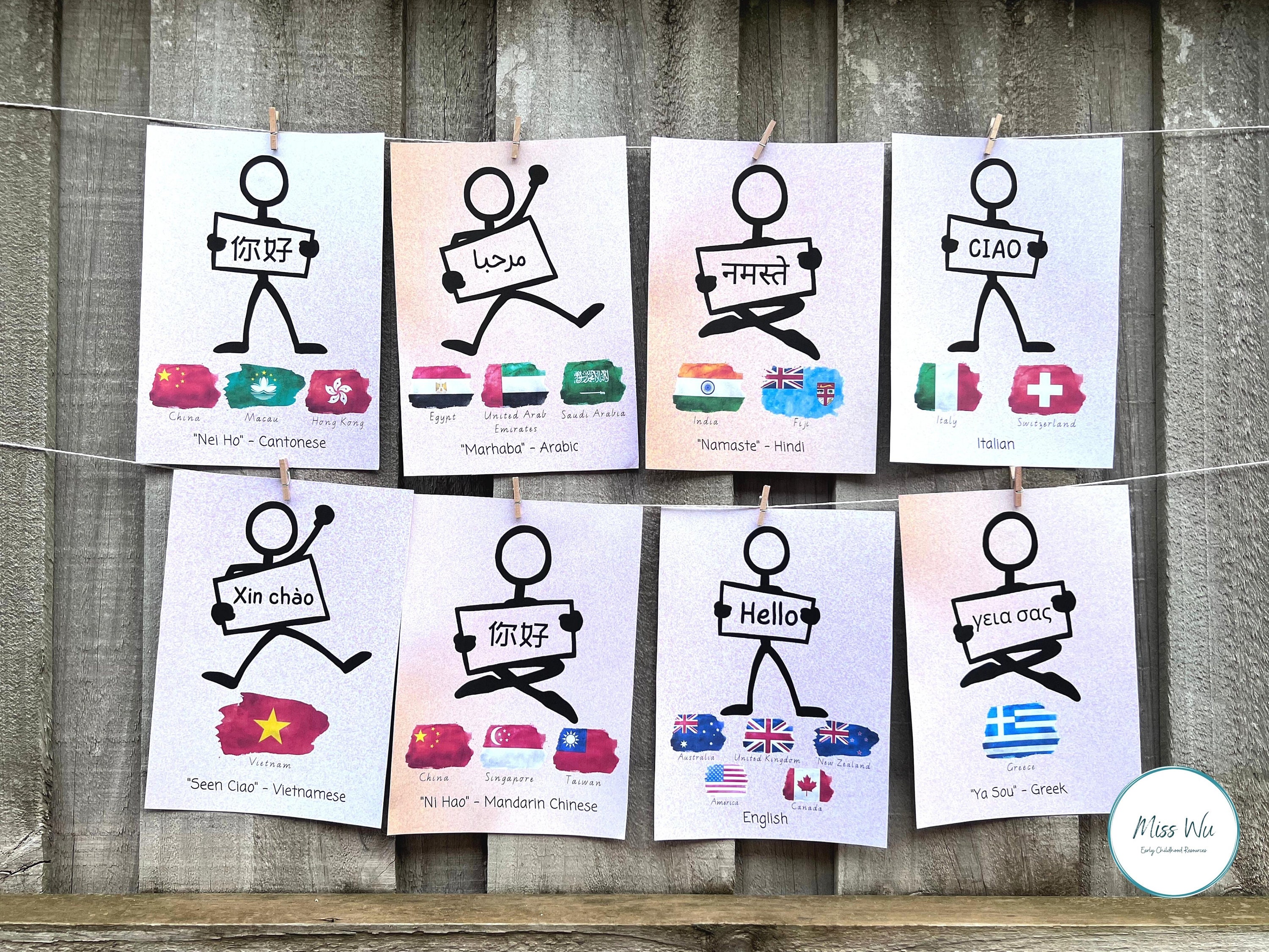 Hello Around the World Cards, Harmony Week 2025, Multicultural ...