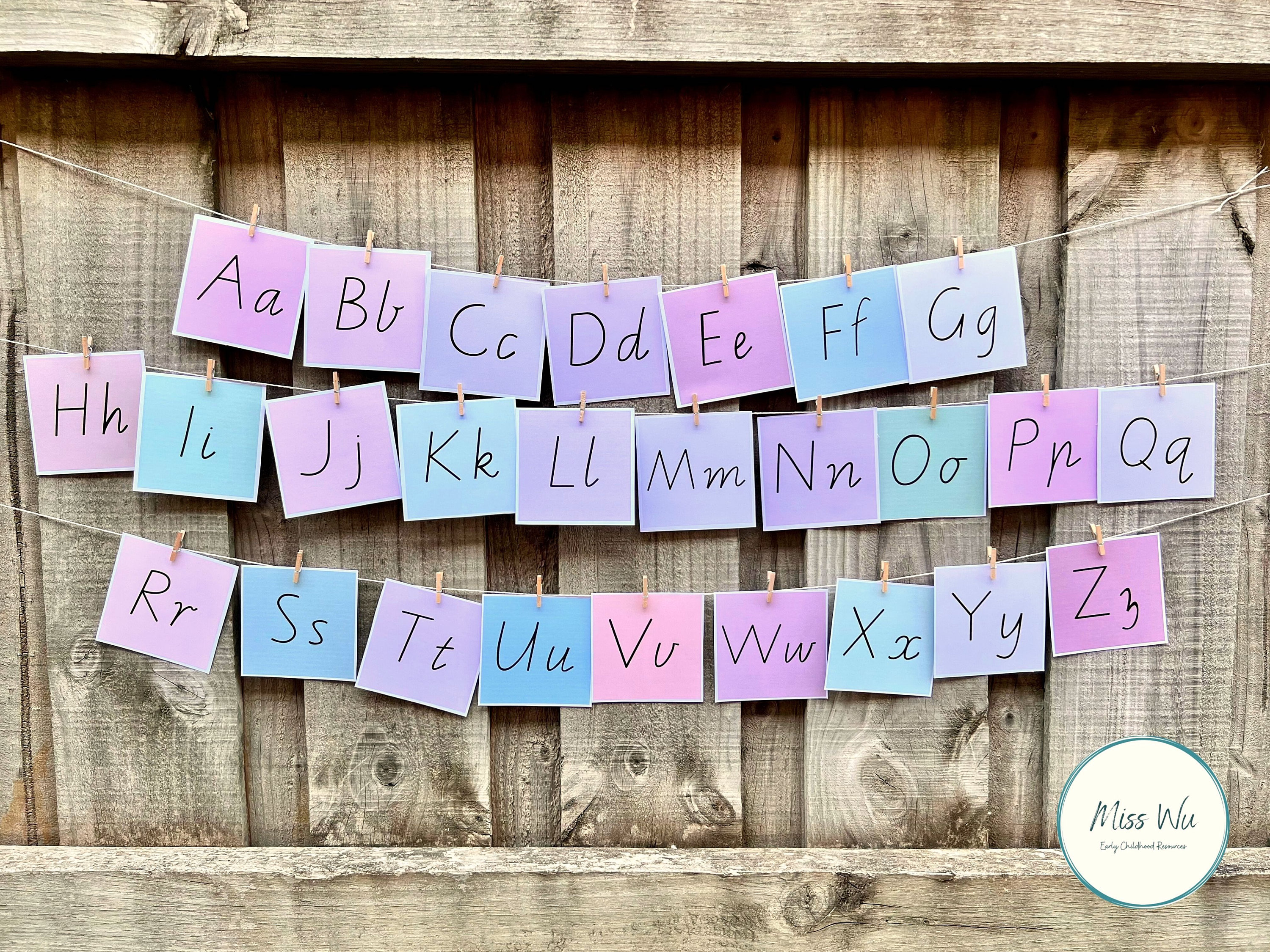 Victorian Cursive Alphabet Printable, Alphabet Word Wall Display, ABC ...