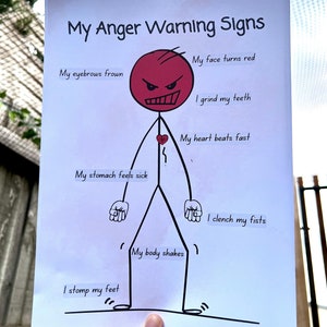 Anger Warning Signs Poster, Anger Management, Emotional Regulation ...