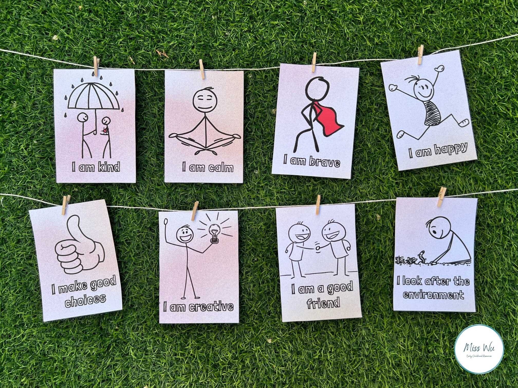Affirmation Cards for Kids, Positive Display, Preschool Mindfulness ...