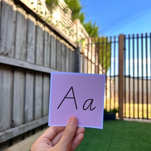Victorian Cursive Alphabet Printable, Alphabet Word Wall Display, ABC ...
