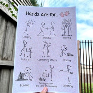 Hands Are For...classroom Poster and Cards Set, Behaviour Management ...