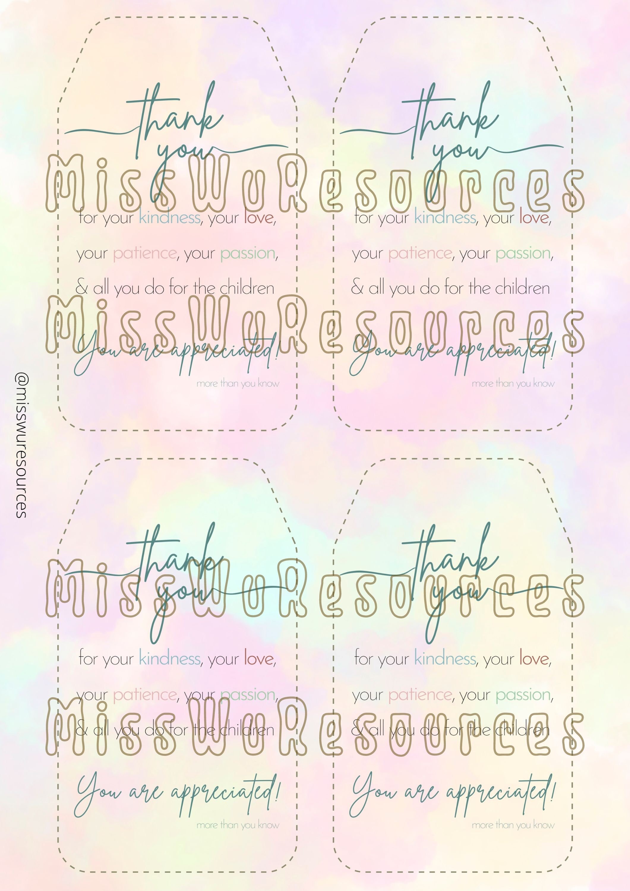 Early Childhood Educators' Day Gift Tag, Thank You Gift Tag, Teacher ...