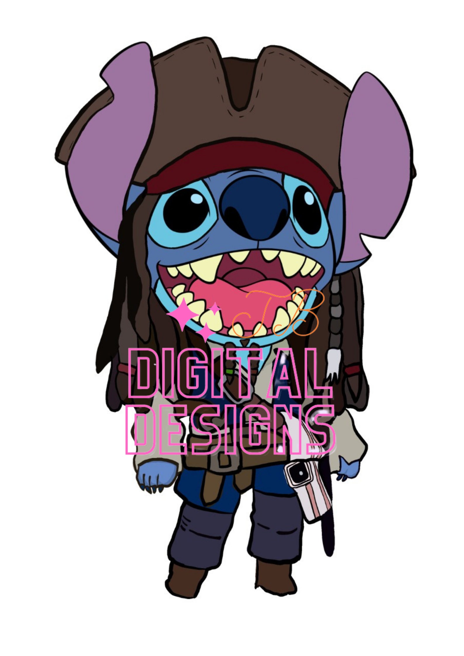 Captain Stitch Sparrow Digital Art Print - Etsy