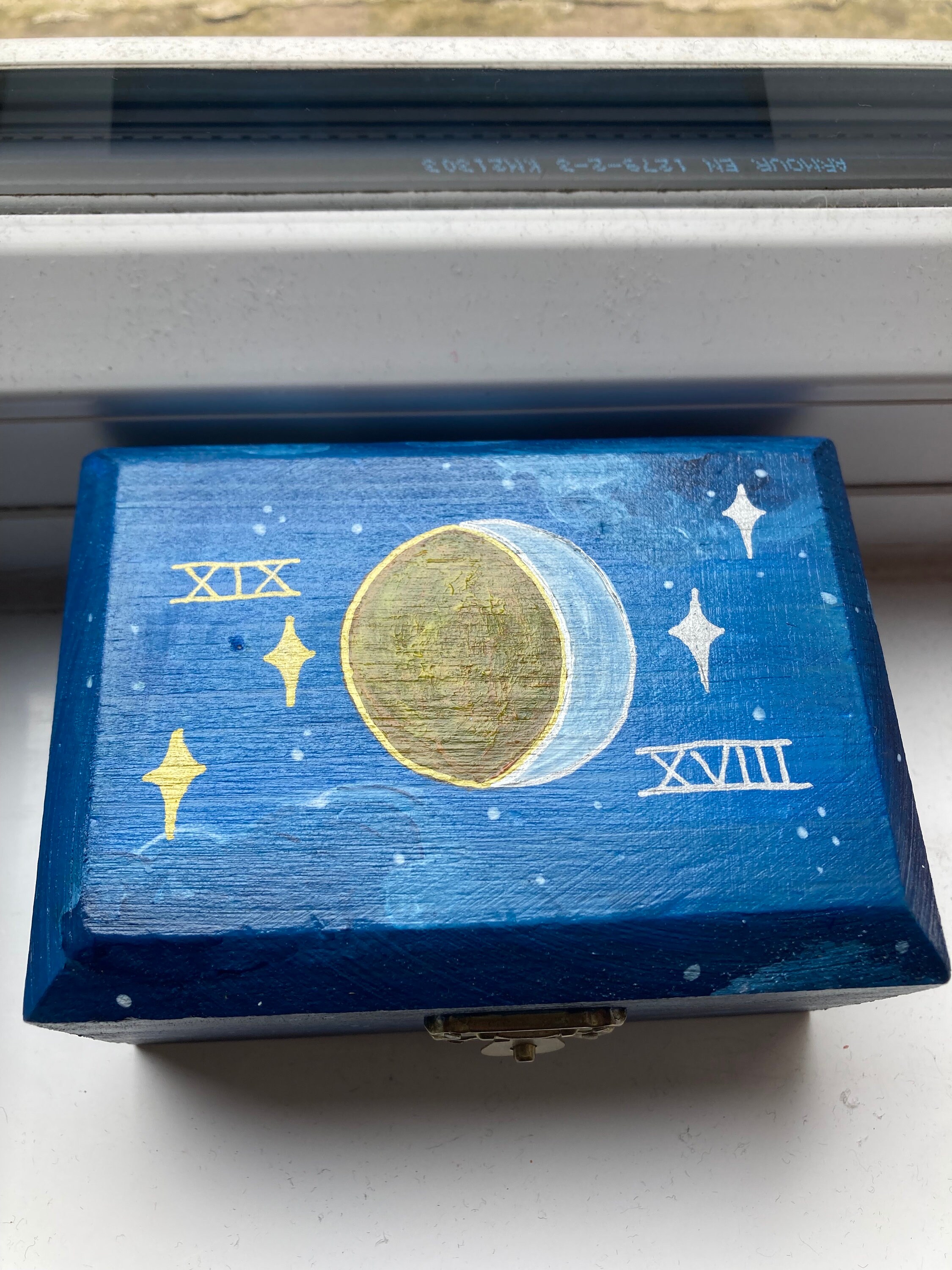 Sun and Moon Upcycled Handpainted Wooden Jewellery Box - Etsy