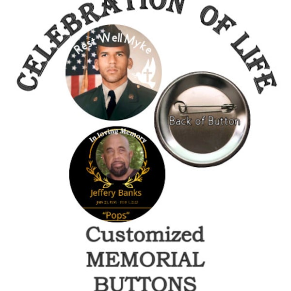 Celebration of Life Buttons - Etsy