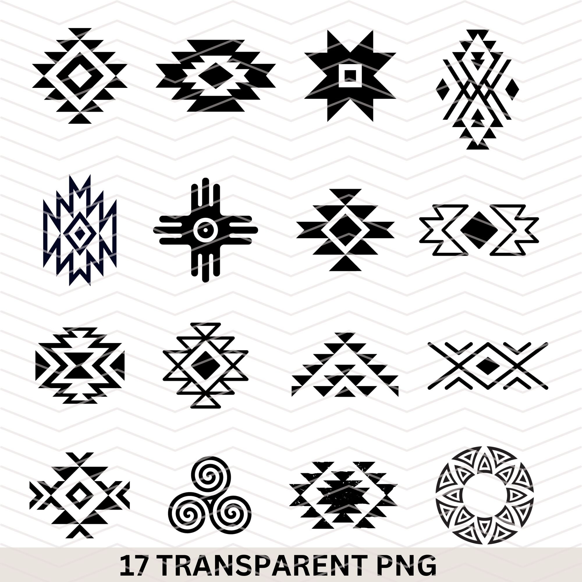 Tribal PNG, Aztec Clipart, Tribal Pattern, Aztec Elements, Western ...