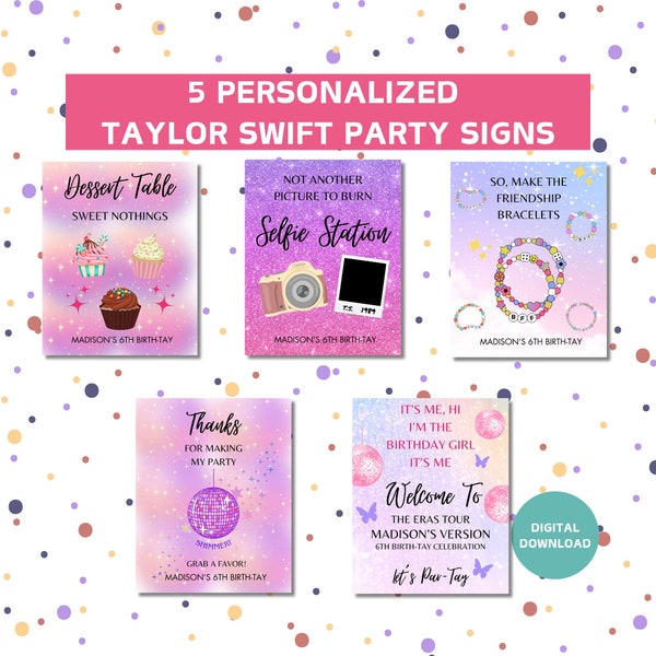 Printable Swiftie Birthday Signs - Etsy