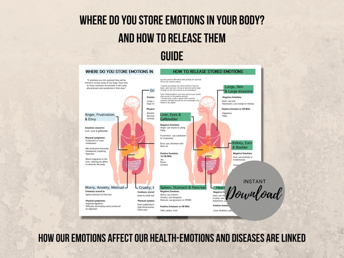 Where Do You Stored Emotions in Your Body Guide, and How to Release ...