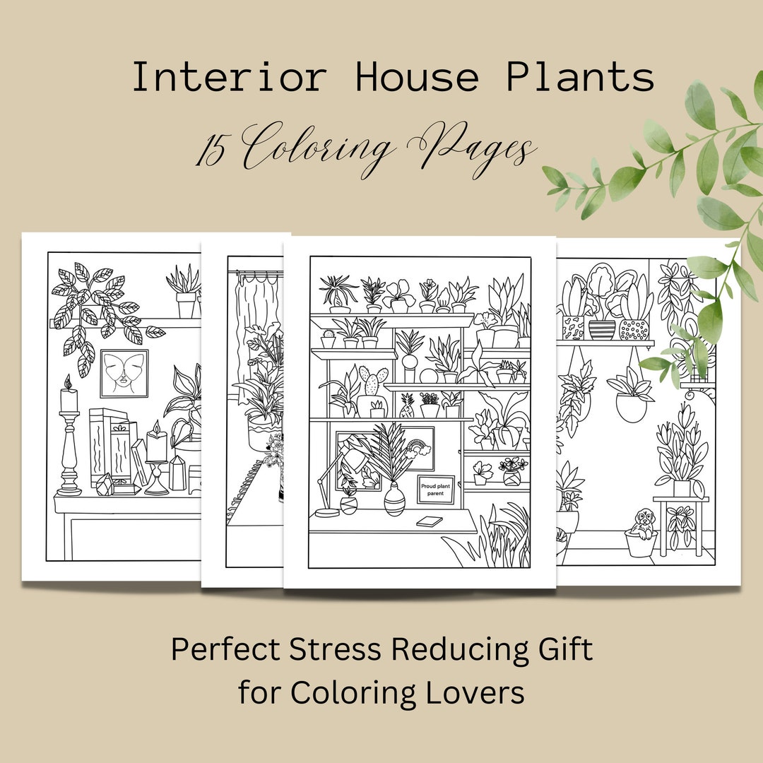 15 Boho Rooms With House Plants Coloring Pages, Coloring Pages ...