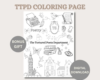 Taylor Swift Reputation Coloring Page Eras Tour - Etsy