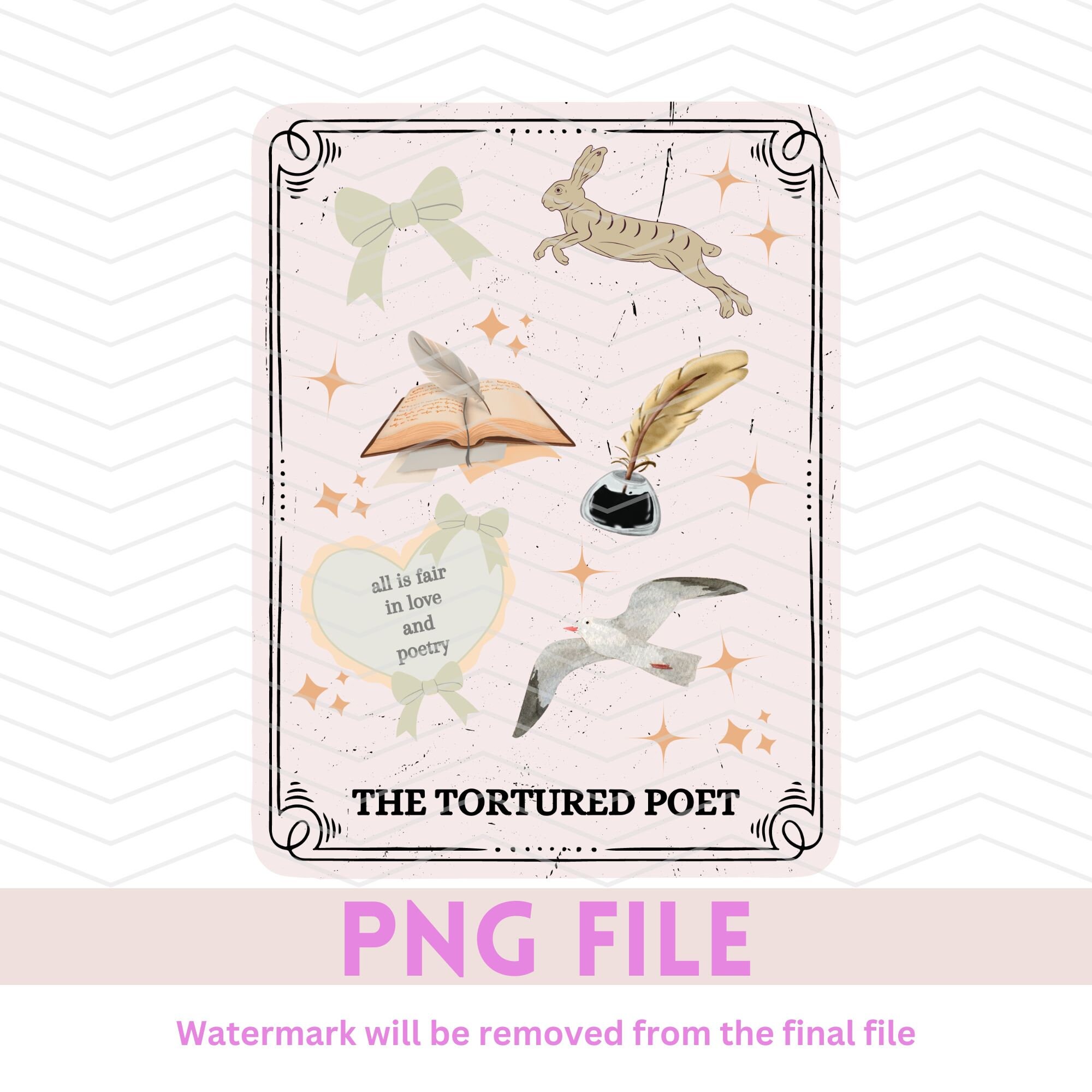 The Tortured Poet Card Png, Taylor Icons, Fabric Printing, Swiftie ...