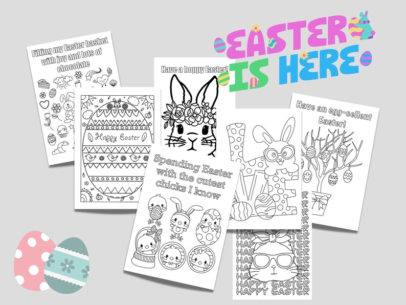 Easter Colouring Pages, 20 Pages, Kids Easter Activities, Easter ...