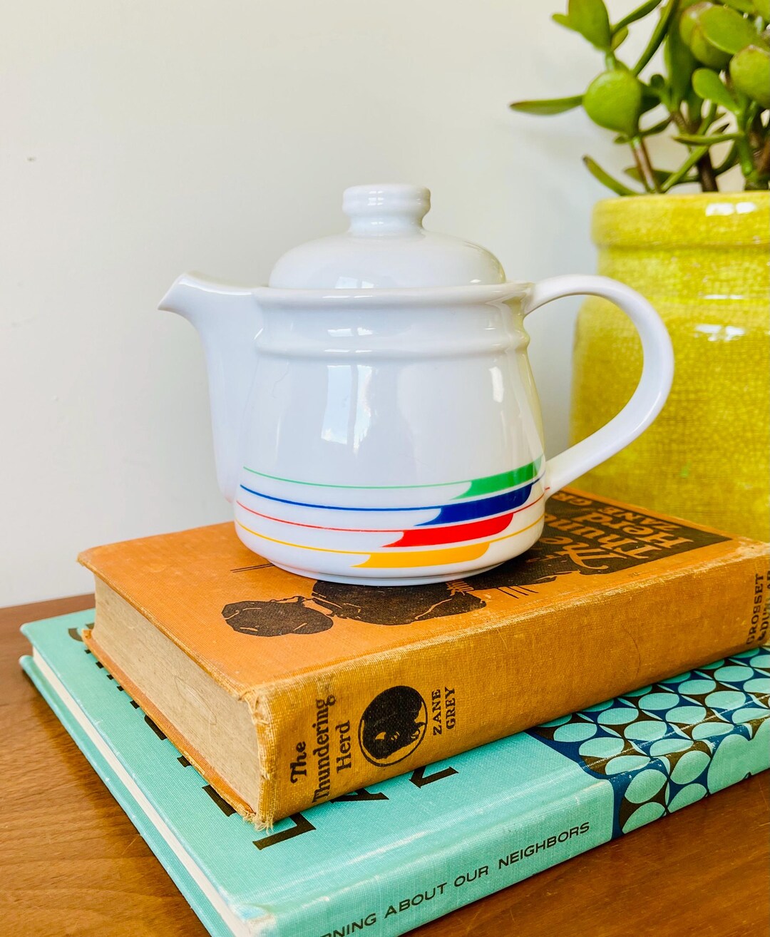 Vintage 1980s Rare Collectible Rainbow Hi Fi Miniature Ceramic Tea Pot by Studio Nova - Etsy