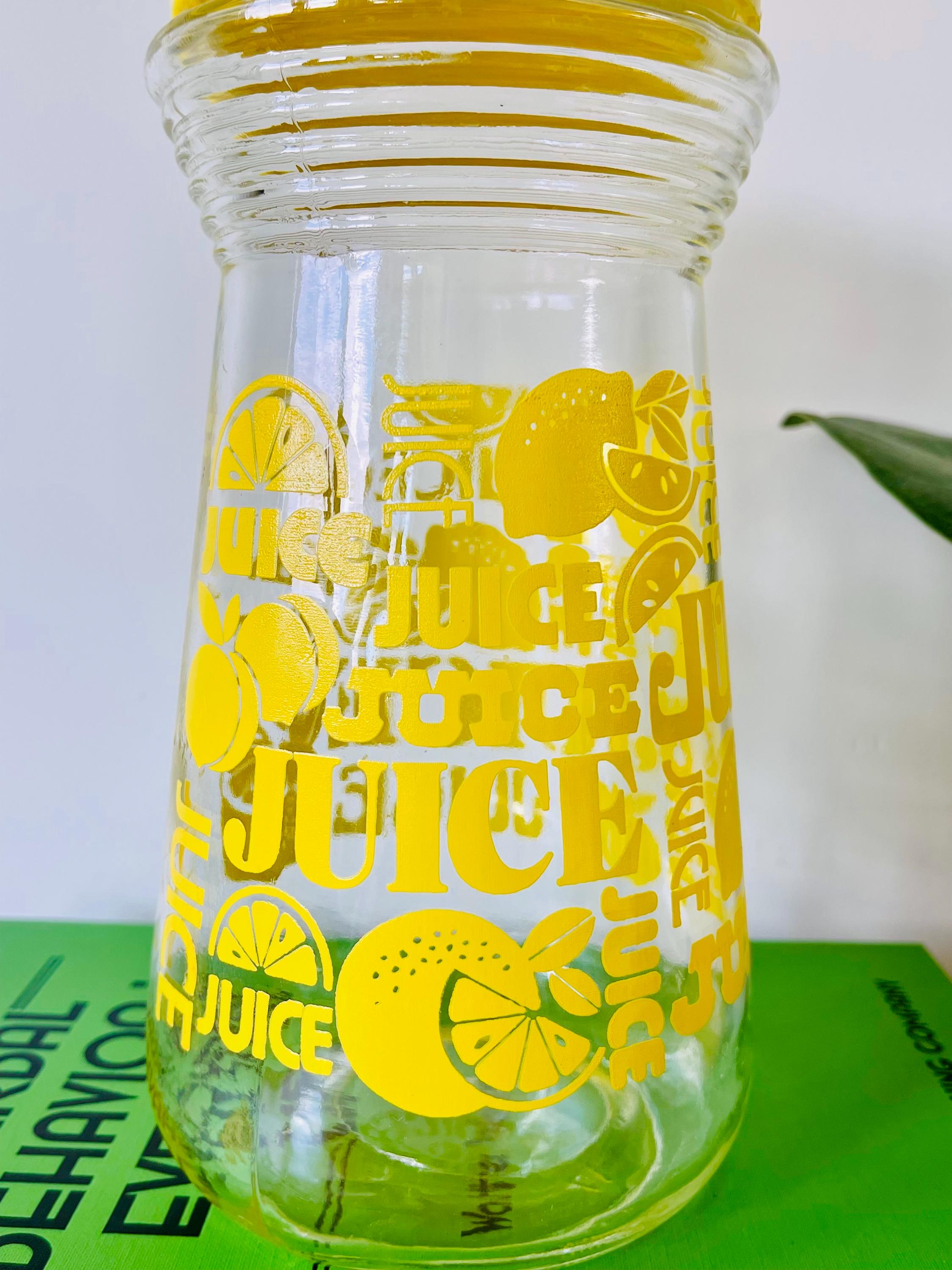 Vintage 1970s Glass Lemonade Juice Carafe - Etsy