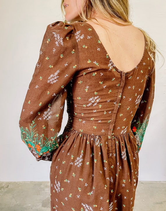 1960s/1970s Vintage Full Length Floral Cottage Core D… - Gem