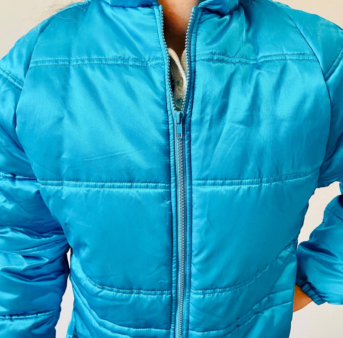 1980s Vintage Metallic Blue Virginia Slims Brand Puffy Coat - Etsy