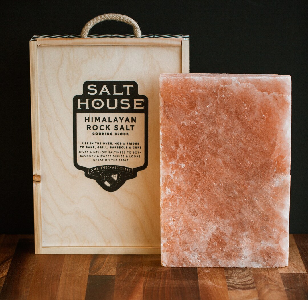 Himalayan Pink Salt Block With Presentation Gift Box and Cooking Guide ...