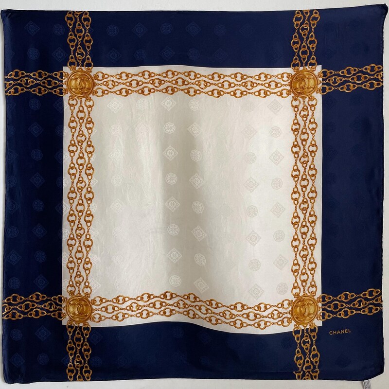 Blue Silk Scarf - Etsy