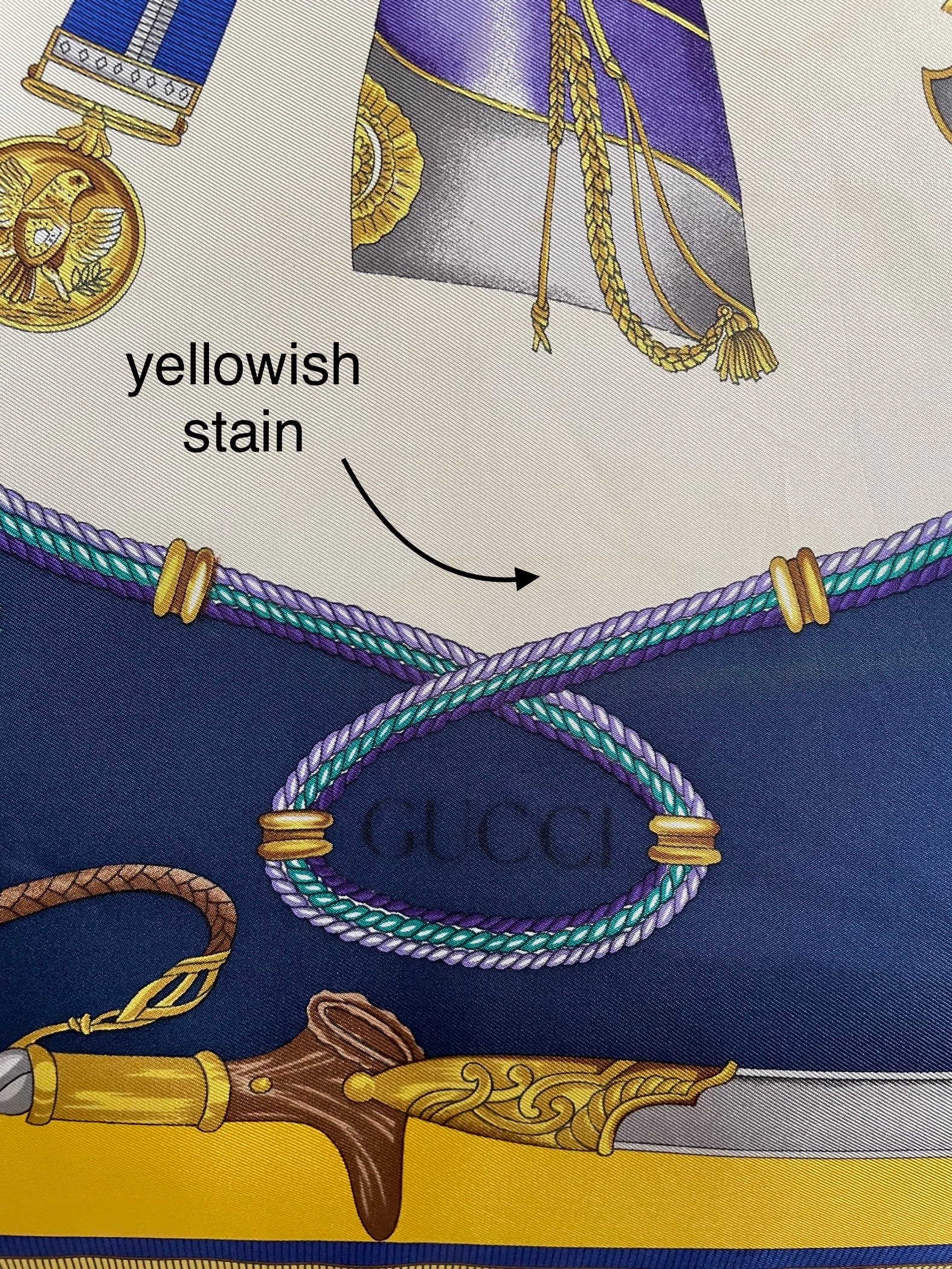 RARE Vintage Gucci Silk Scarf Multicolor Neckscarf Muffler Shawl Wrap ...